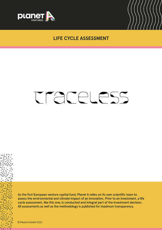 Traceless supported by Planet A